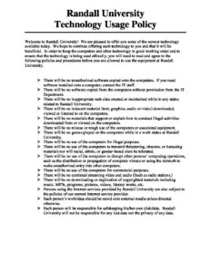 Technology Usage Policy 2019-2020